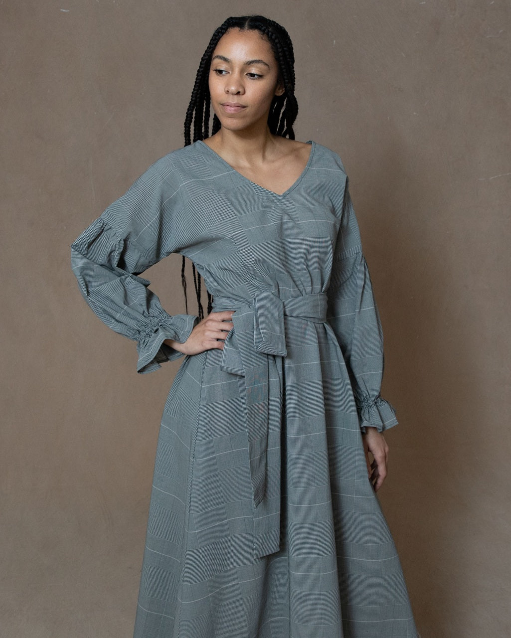 Sophia Plaid Cotton Dress – Eva Cassis